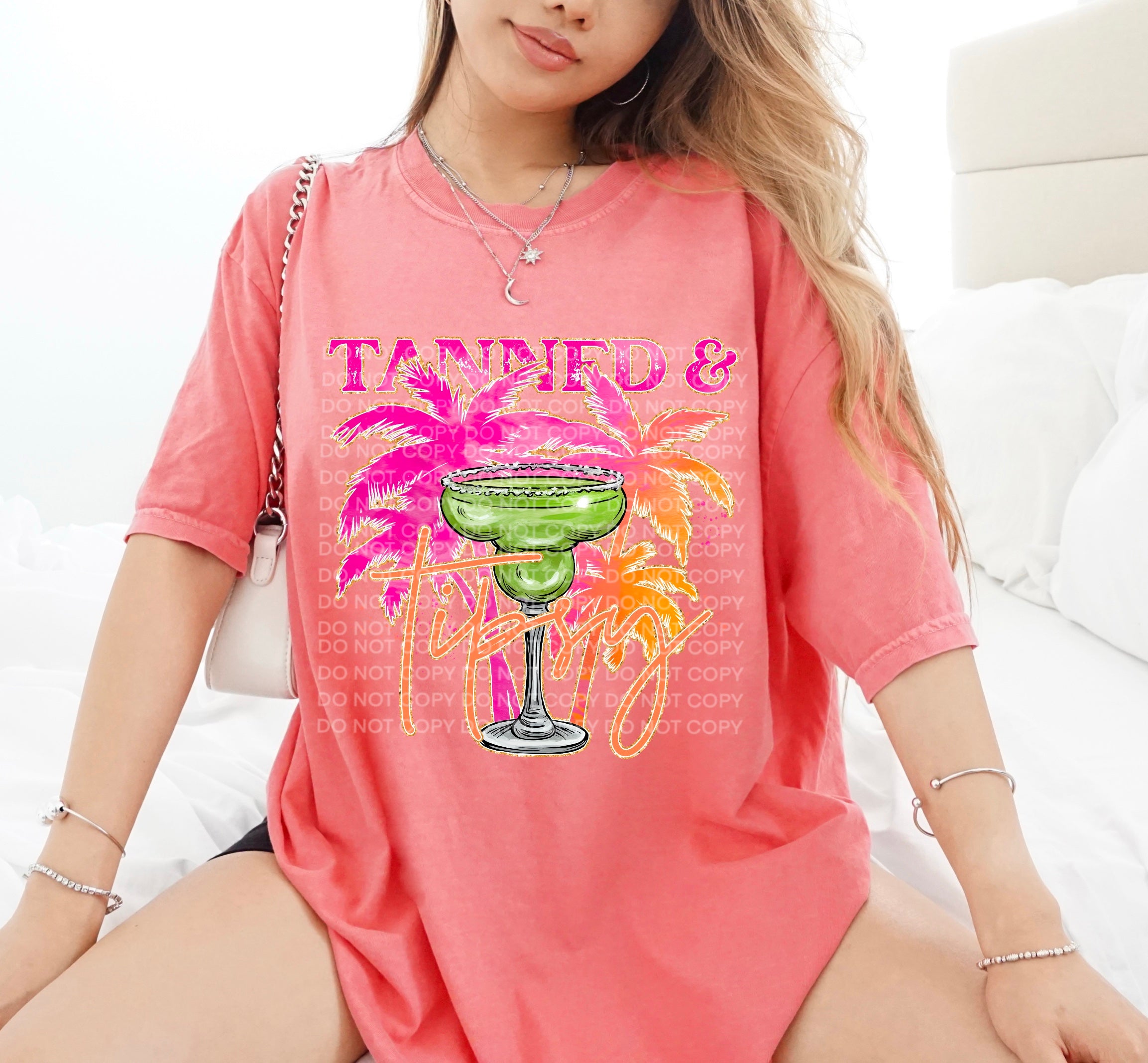 Tanned and Tipsy Neon DTF TRANSFER – TheNeonFlamingoShop