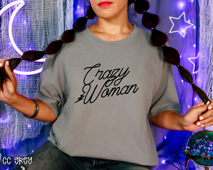 Crazy Woman DTF TRANSFER – TheNeonFlamingoShop