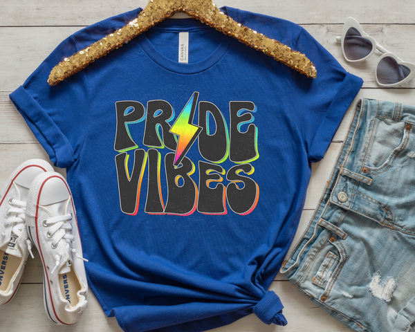 Pride Vibes Retro Lightning DTF TRANSFER – TheNeonFlamingoShop