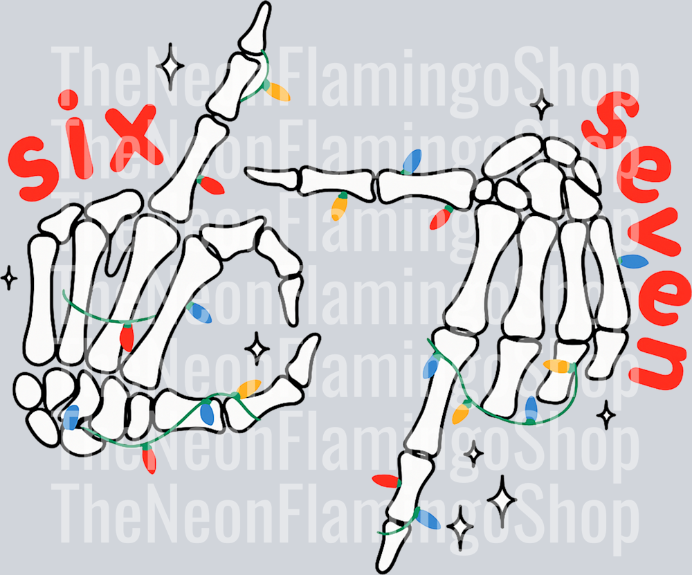 Six Seven Christmas Skellie Hands – TheNeonFlamingoShop